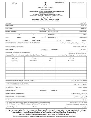 Fillable Online HAJJ VISA FORM - Passport2hajj Fax Email Print - pdfFiller