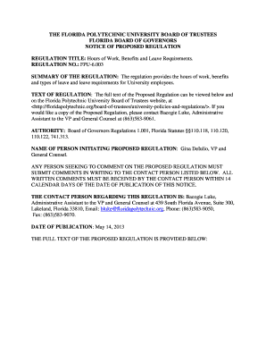 Fillable Online NOTICE OF PROPOSED REGULATION Fax Email Print - pdfFiller