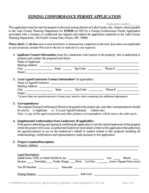 Fillable Online Zoning conformance permit bapplicationb - Lake County ...