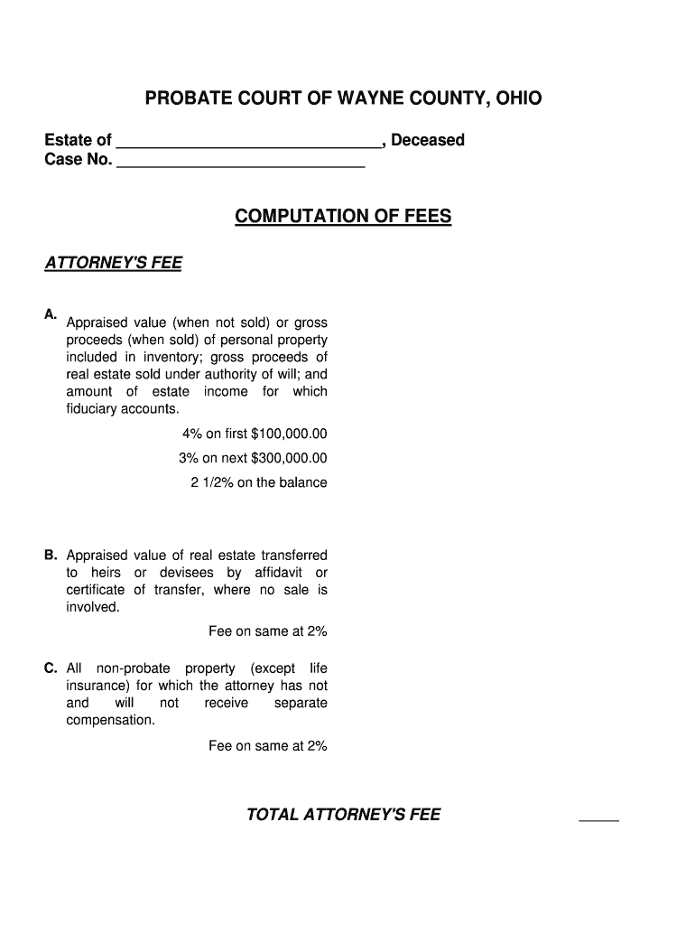Fillable Online 1311 Computation Of Attorney And Fidiciary Fees PDF fillable-online-1311-computation-of-attorney-and-fidiciary-fees-pdf