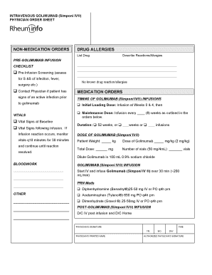 Fillable Online IV Standard Infusion Protocol - Rheuminfo Fax Email ...