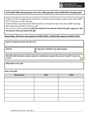Fillable Online Gift declaration form Fax Email Print - pdfFiller