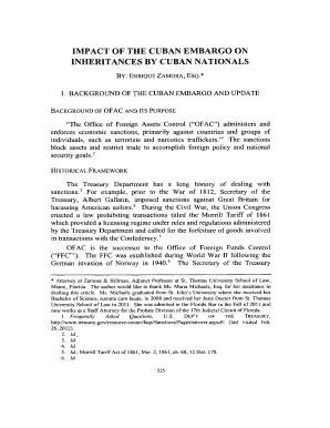 Fillable Online IMPACT OF THE CUBAN EMBARGO ON Fax Email Print - pdfFiller