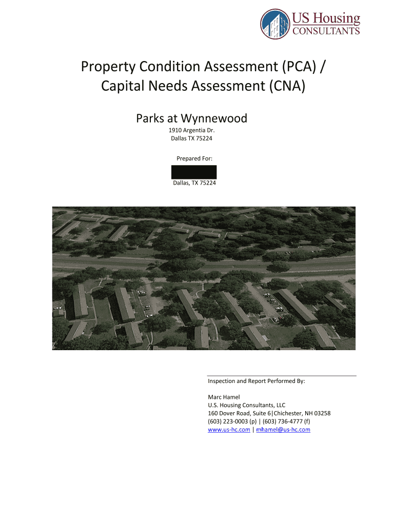Fillable Online Property Condition Assessment PCA - US Housing ...