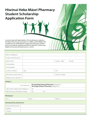 Fillable Online pharmac health Hiwinui Heke scholarship application form - Pharmac Fax Email ...