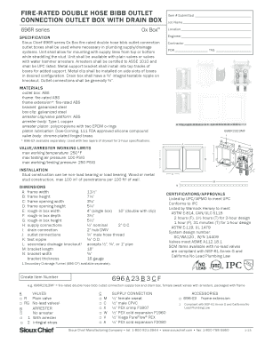 Fillable Online 696R2323 Ox Box Fire Rated Integral Stop Box Spec Sheet ...