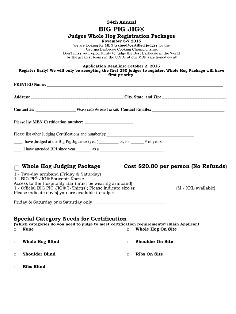 Fillable Online Wild Hog Form Fax Email Print - pdfFiller