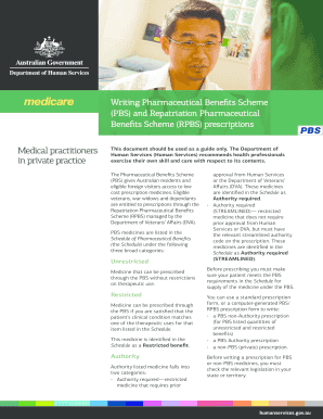 Fillable Online optometry org Writing Pharmaceutical Benefits Scheme PBS and Repatriation ...