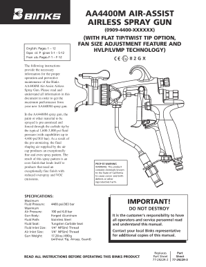 Spray Gun - Fill Online, Printable, Fillable, Blank | pdfFiller