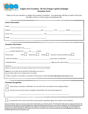 Fillable Online Donation Form Capital Campaign for fillable PDFpages ...