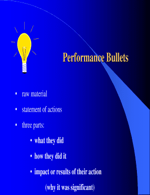 Fillable Online Performance Bullets Fax Email Print - pdfFiller