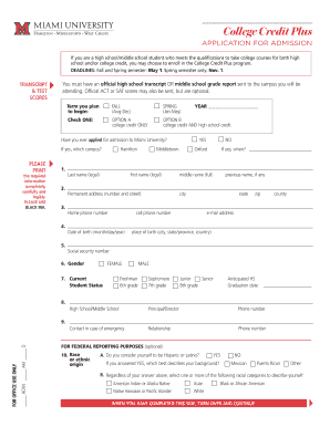 Fillable Online hhs southwestschools CCP application form PDF 89 KB ...