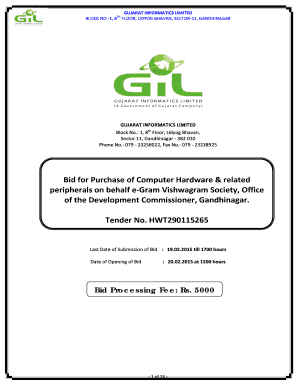 TENDER NO- HWT290115265 - Gujarat Informatics Limited - Gil Gujarat Gov ...