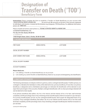 Fillable Online Transfer on Death TOD - The Multi-Strategy Growth ...