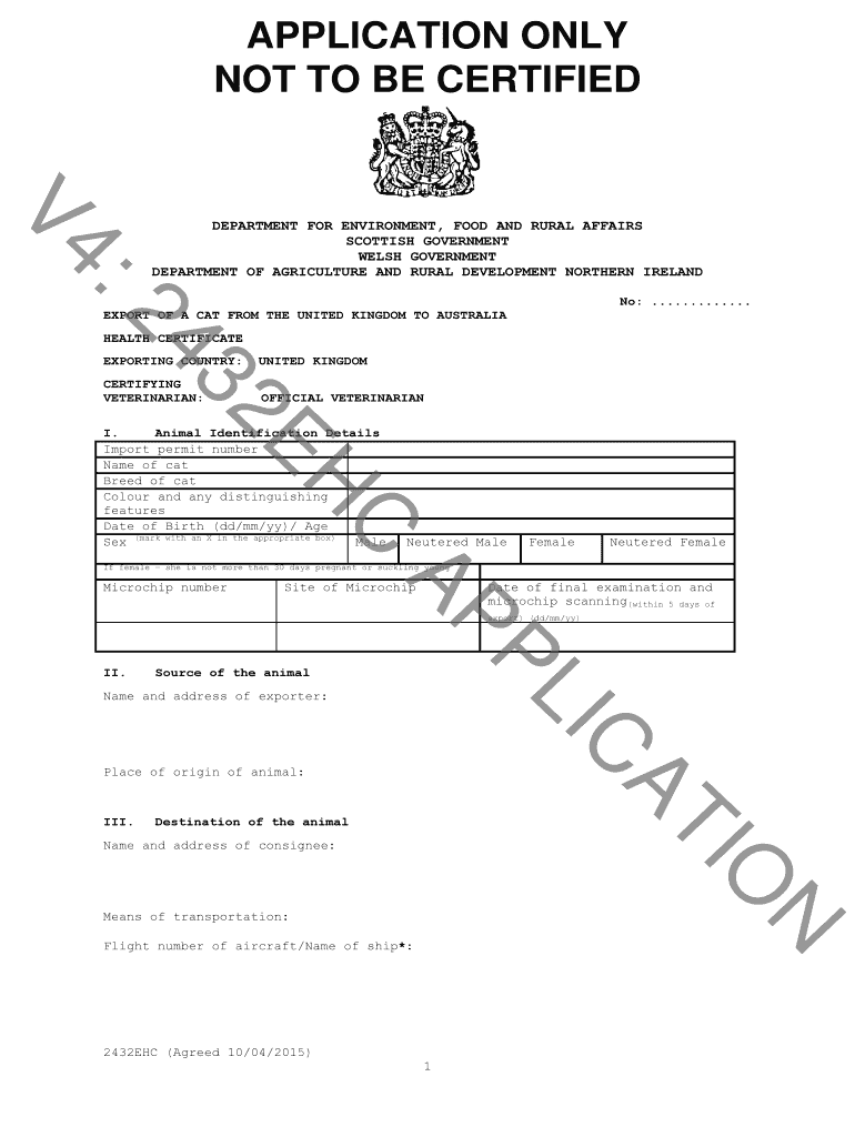 Health Certificate Uk Fill Online Printable Fillable Blank PdfFiller