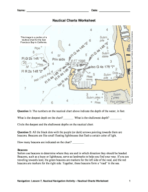 Fillable Online Nautical Charts Worksheet pdf - Teach Engineering Fax ...