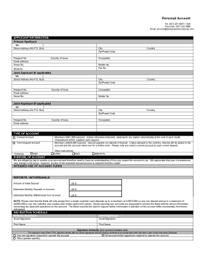 Fillable Online Personal Account - Belize Bank International Fax Email ...