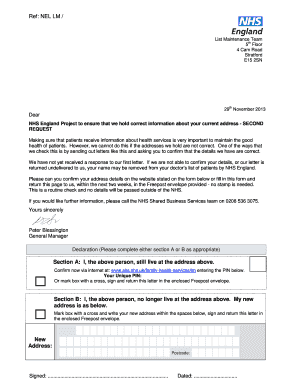 Fillable Online sbs nhs 2nd Letter Template v83 26-11-13 with fixed ...