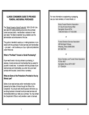 Fillable Online ILLINOIS CONSUMERS GUIDE TO PRE-NEED Fax Email Print ...