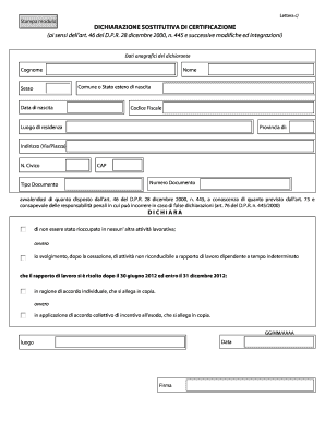 Compilabile Online dottrinalavoro Lettera c) Stampa modulo ...