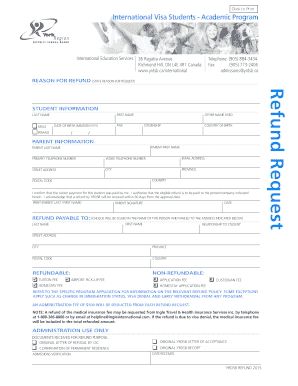 Fillable Online Refund Request Fax Email Print - pdfFiller