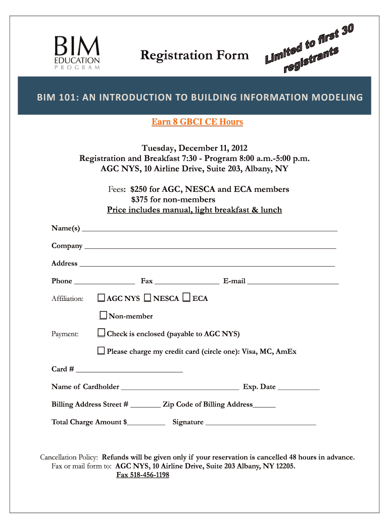 Fillable Online BIM 101 AN INTRODUCTION TO BUILDING INFORMATION bb Fax ...