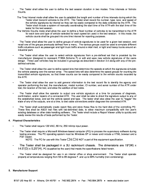 Fillable Online Specification Sheet AUTOMATED TRAFFIC RECORDER Fax ...