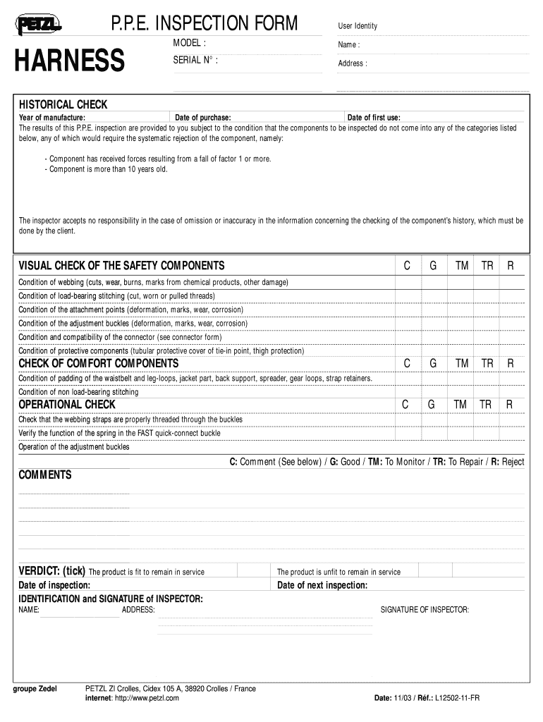 Ppe Inspection Checklist Template Excel