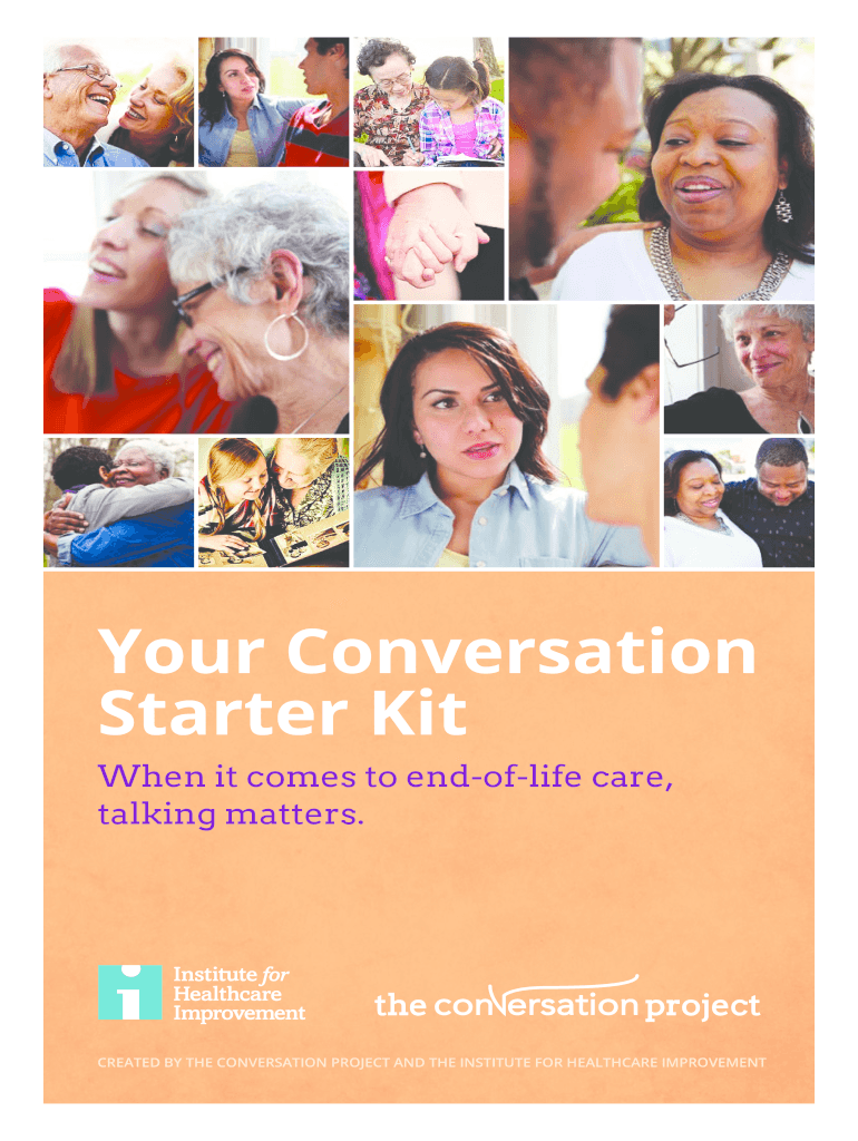 Fillable Online theconversationproject Your Conversation Starter Kit ...
