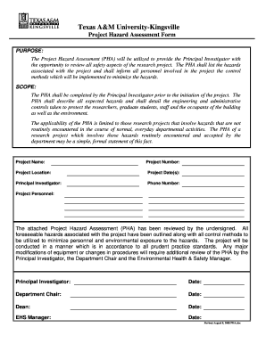 Fillable Online ckwri tamuk BiosafetyHazardous Waste bFormb Fax Email Print - pdfFiller
