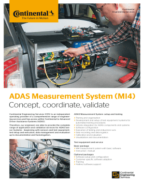 Fillable Online conti-engineering ADAS Measurement System MI4 ...