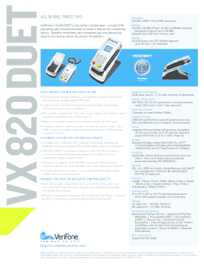 Fillable Online VX 820 DUET Data Sheet - VeriFone Fax Email Print ...