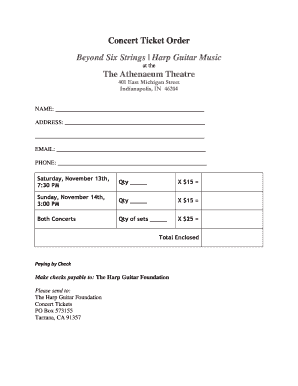 Fillable Online harpguitars Concert Ticket Order - harpguitars Fax ...