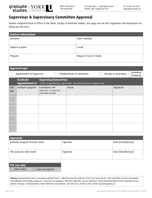 Fillable Online Supervisor Supervisory Committee Approval - Faculty of ...