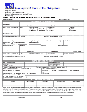 Fillable Online REAL ESTATE BROKER ACCREDITATION FORM Fax Email Print ...