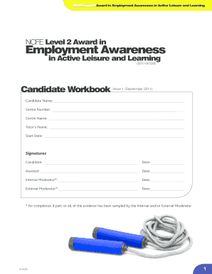 Fillable Online L2 Candidate Workbook - NCFE Fax Email Print - pdfFiller