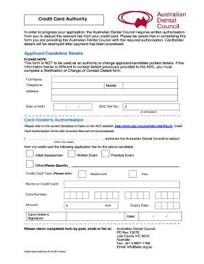 Fillable Online adc org In order to progress your application, the ...