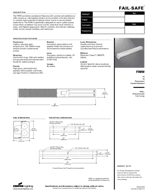 Fillable Online Fail-Safe FWW Fluorescent Vandal Resistant Wall spec ...