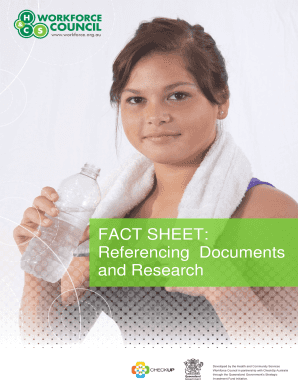 Fillable Online FACT SHEET Referencing Documents and- CheckUP Australia ...