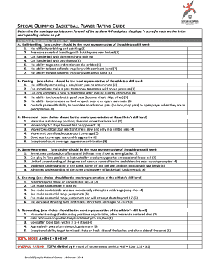 Fillable Online specialolympics2014 org Basketball Assessment Form ...
