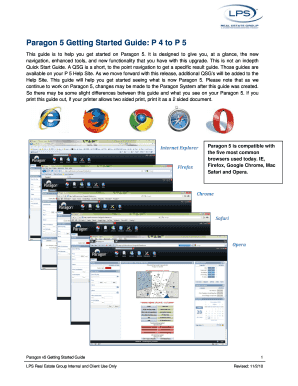 Fillable Online Paragon 5 Getting Started Guide: P 4 to P 5 Fax Email Print - pdfFiller
