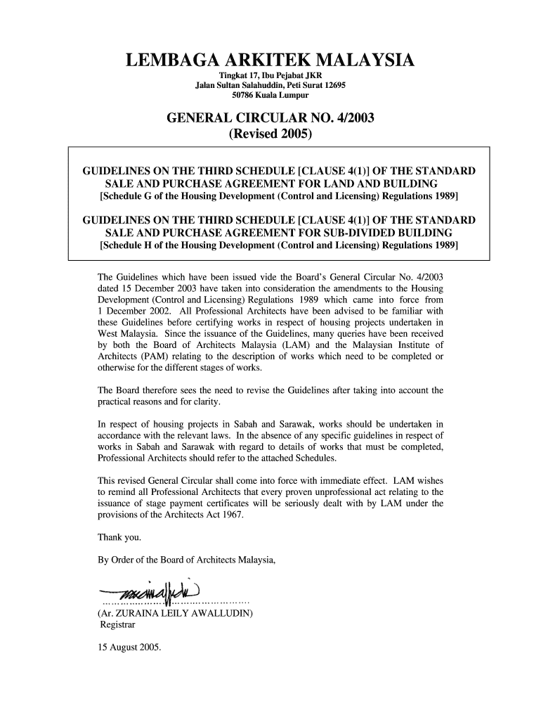 Fillable Online GUIDELINES ON THE THIRD SCHEDULE CLAUSE 4(1) OF THE ...