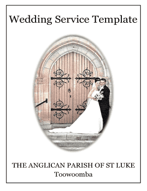 Fillable Online Wedding Service Template Fax Email Print - pdfFiller