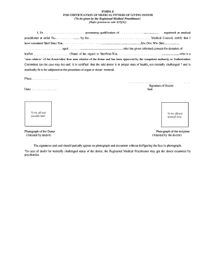 Fillable Online notto nic FORM 4 FOR CERTIFICATION OF MEDICAL FITNESS ...