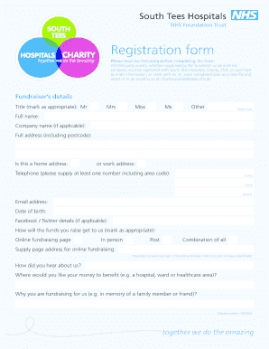 Fillable Online southtees nhs To download charity registration form ...
