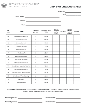 Fillable Online mac-bsa B2014b UNIT CHECK OUT SHEET Fax Email Print ...