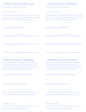 Fillable Online rotary6950 Rotary Elevator Speechespdf - Rotary ...