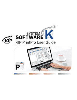 Fillable Online KIP PrintPro User Guide Fax Email Print - pdfFiller