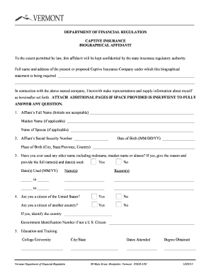 Fillable Online CAPTIVE INSURANCE Fax Email Print - pdfFiller