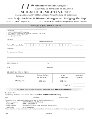 Fillable Online ihm moh gov 11th MOH Registration Form - Ministry of ...